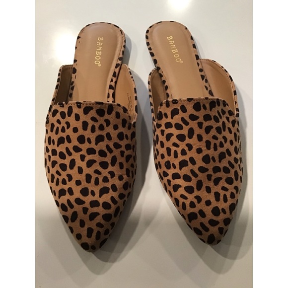 BAMBOO | Shoes | Bamboo Animal Print Mules Size 9 | Poshmark